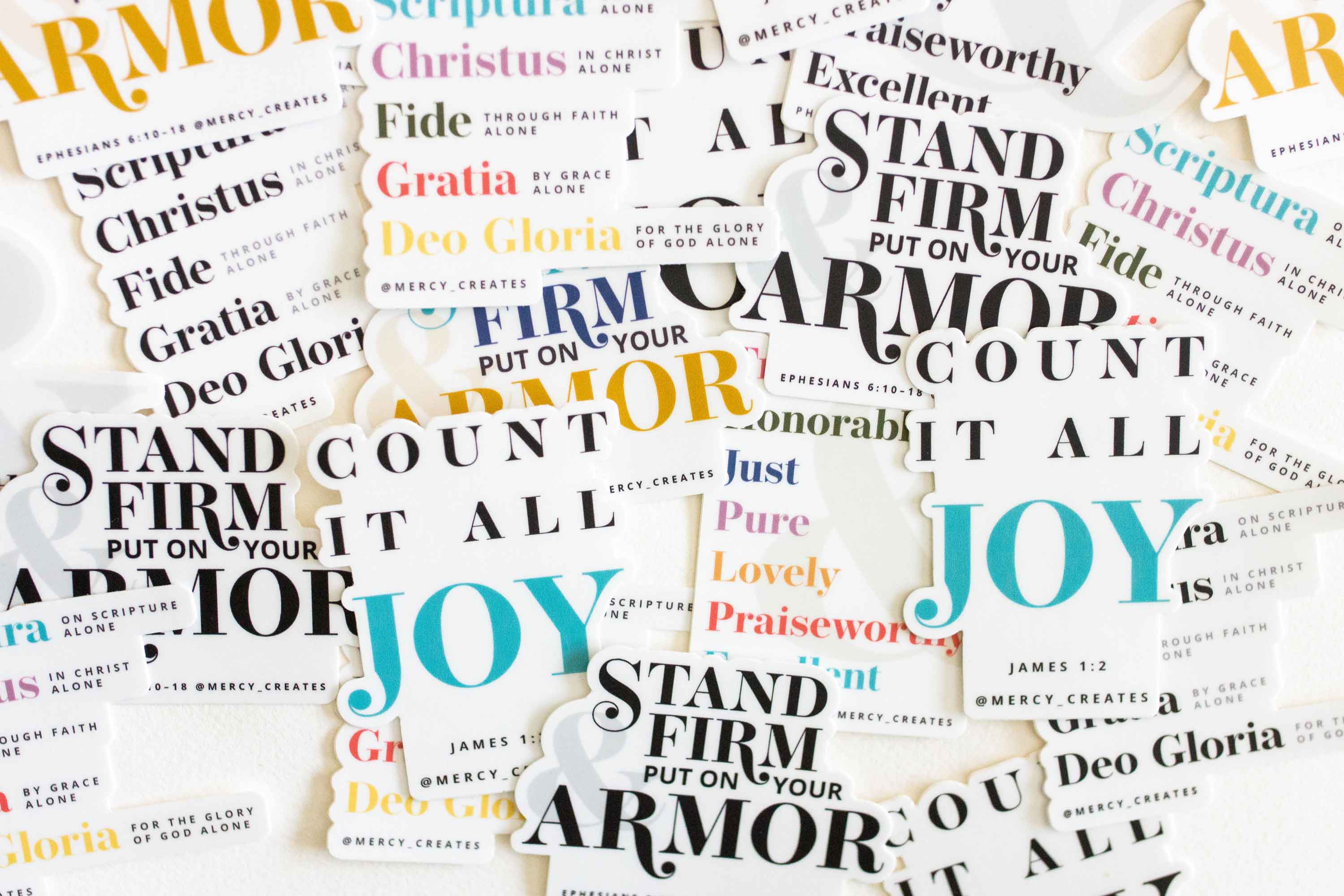 Christian Vinyl Stickers with Bible Verses | Mercy Creates – Mercy ...